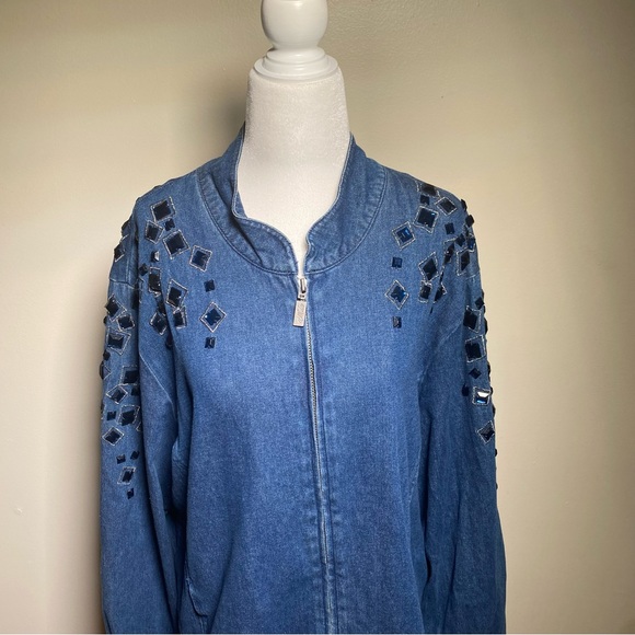 Bob Mackie | Jackets & Coats | Vintage Bob Mackie Wearable Art Denim ...
